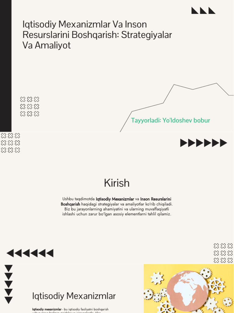 Iqtisodiy Mexanizmlar Va Inson Resurslarini Boshqarish Strategiyalar Va ...
