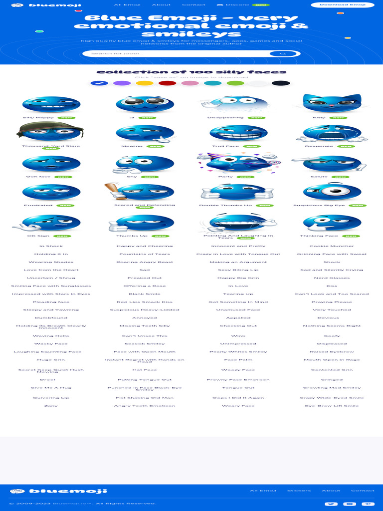 Blue Emoji or Joobi - Free Smiley Download | PDF