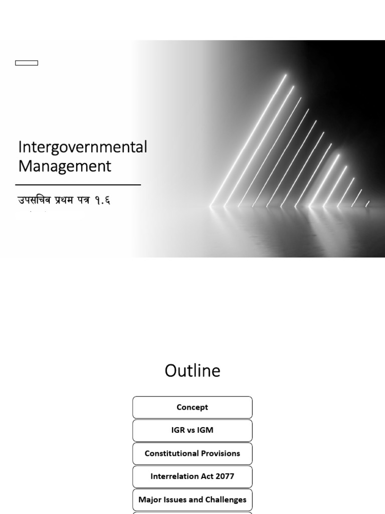 Intergovernmental Management | PDF