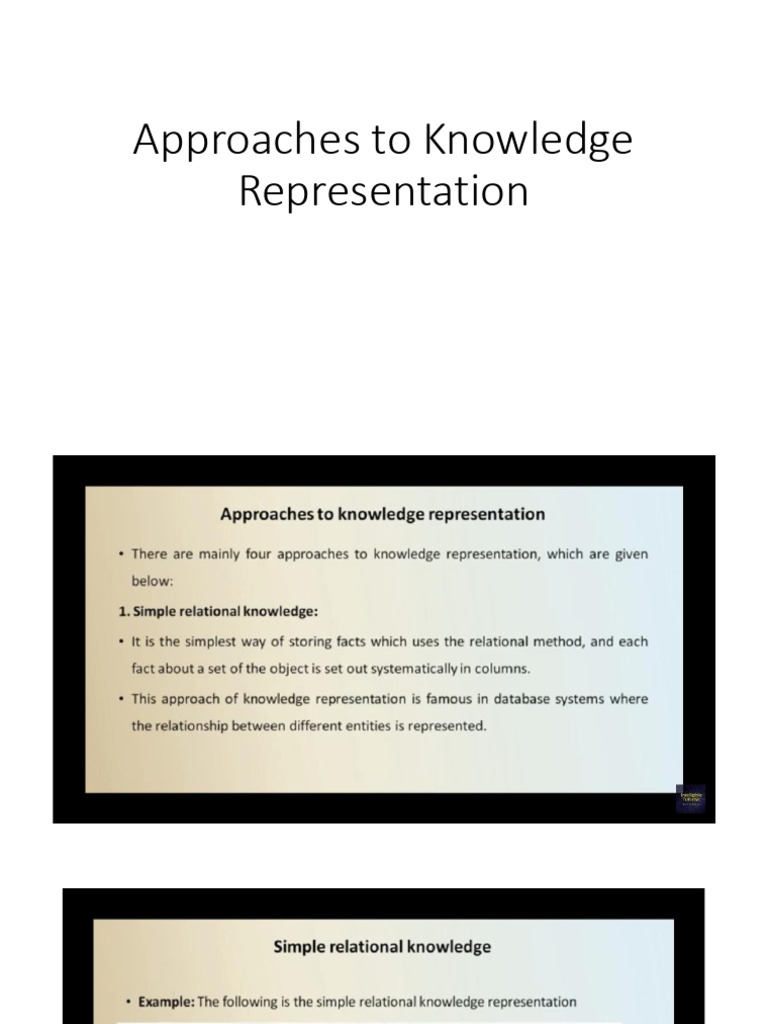 Approaches To Knowledge Representation | PDF | Career & Growth