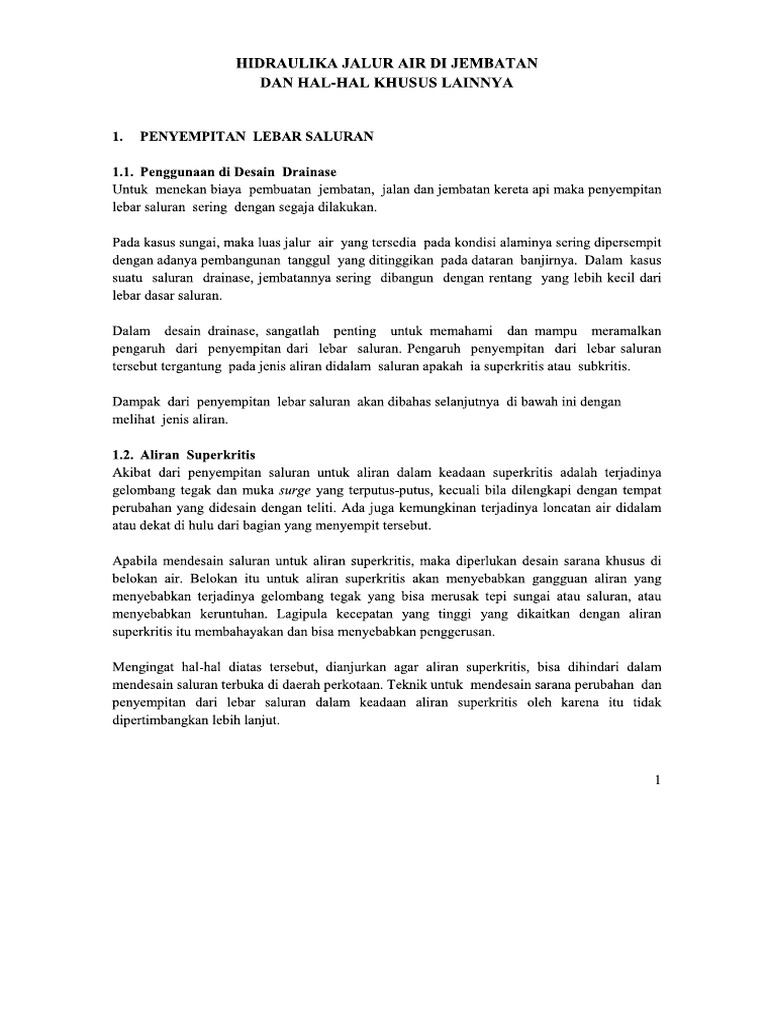 4b. Hidraulika Jalur Air - Revisi 0205 | PDF