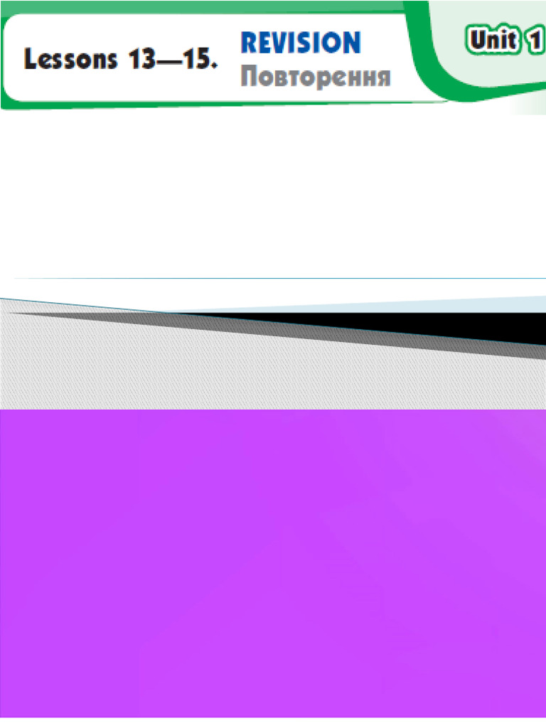 Unit 1 Lesson 13-15 | PDF