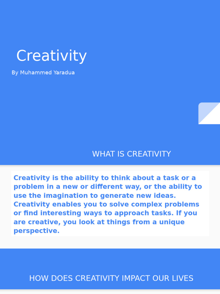 Creativity | PDF | Career & Growth | Self-Improvement