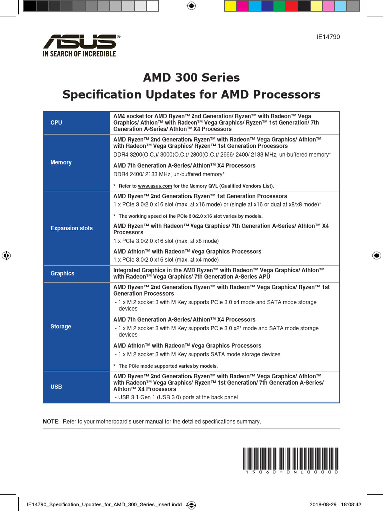 IE14790 Specification Updates For AMD 300 Series | PDF | X86 ...