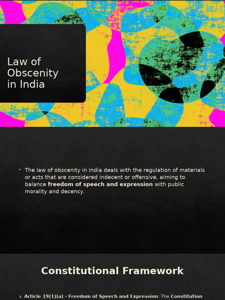 Obscenity Laws in India: A Comprehensive Overview | PDF | Obscenity ...