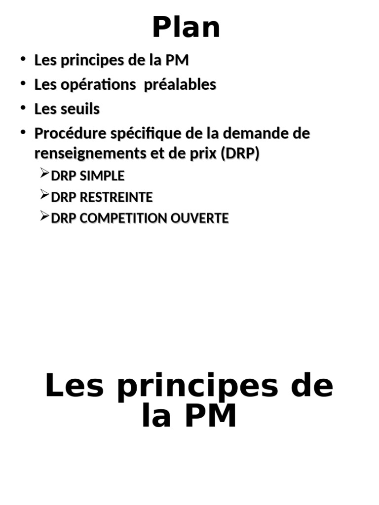 Les DRP | PDF | Affaires | Finance et gestion monétaire