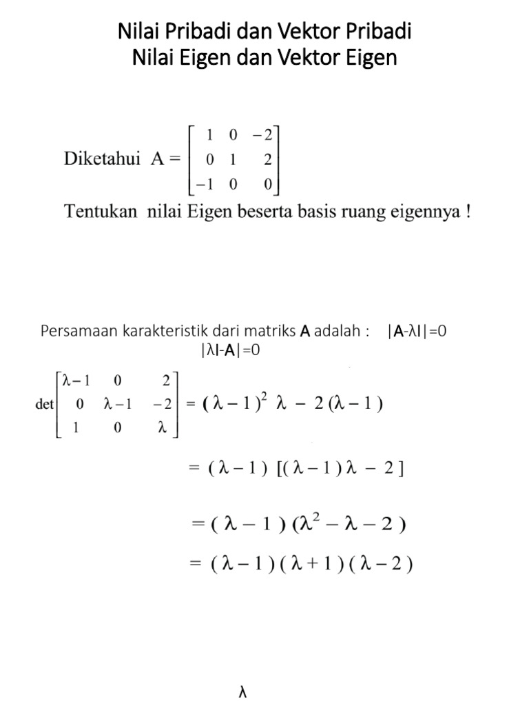 Eigen Value Dan Eigen Vector | PDF