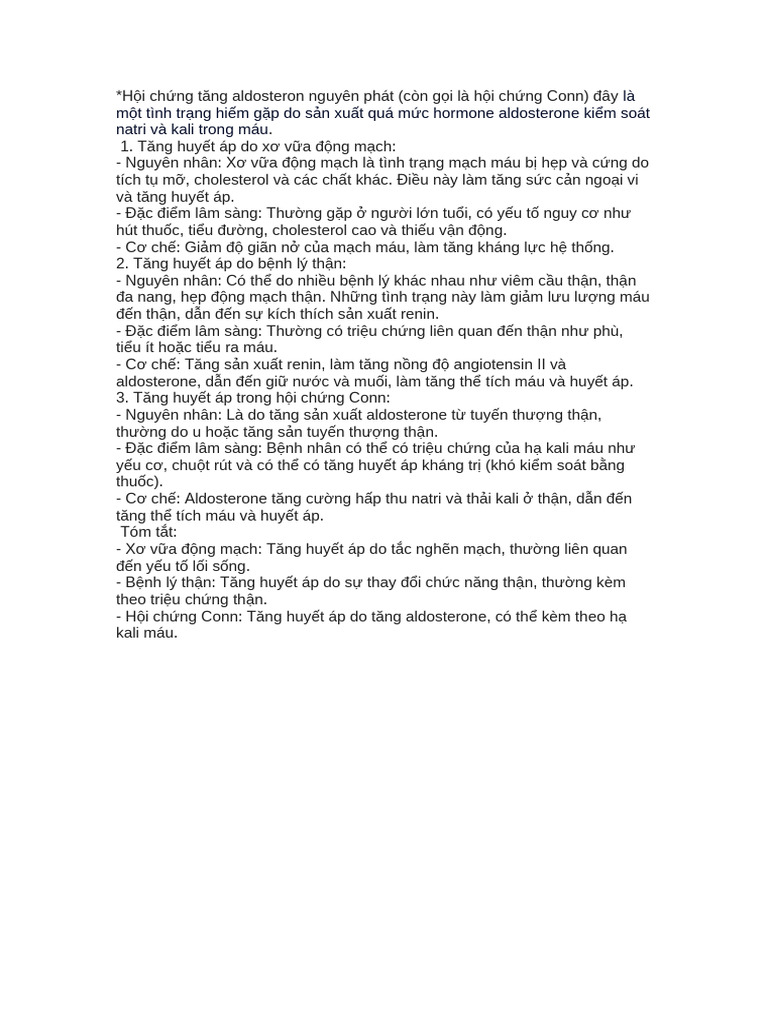 H I CH NG Tăng Aldosteron Nguyên Phát | PDF