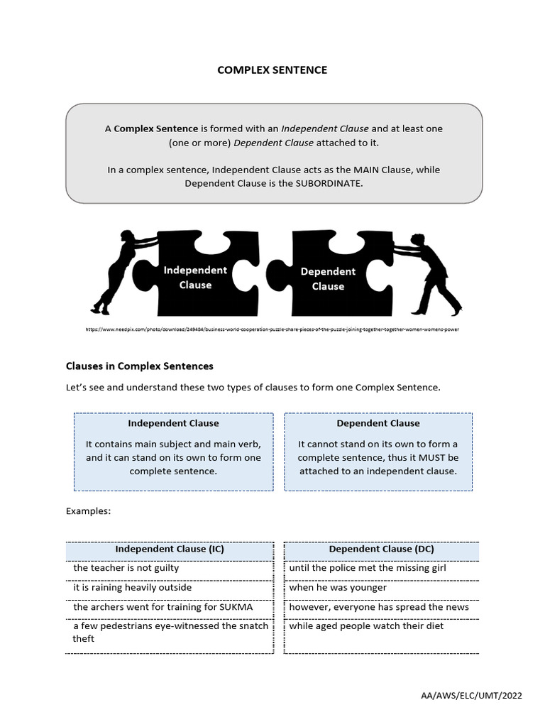 UNIT 4 - Complex Sentences | PDF | Clause | Subject (Grammar)