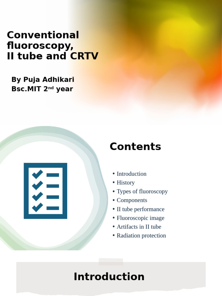 Conventional Fluoroscopy, II Tube and CCTV | PDF | Vacuum Tube ...