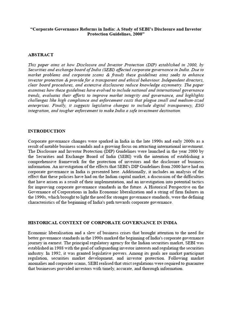 Ia 2 Corporate Research Paper | PDF | Corporate Governance | Governance