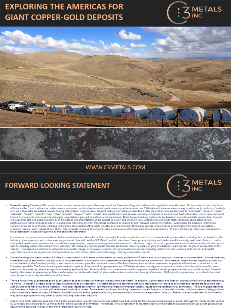 C3 Metals: Copper-Gold Exploration in Americas | PDF | Risk | Information