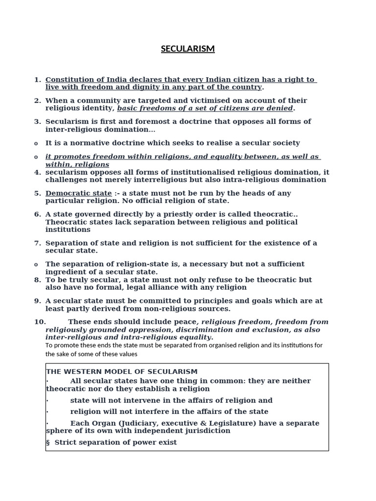 Secularism | PDF
