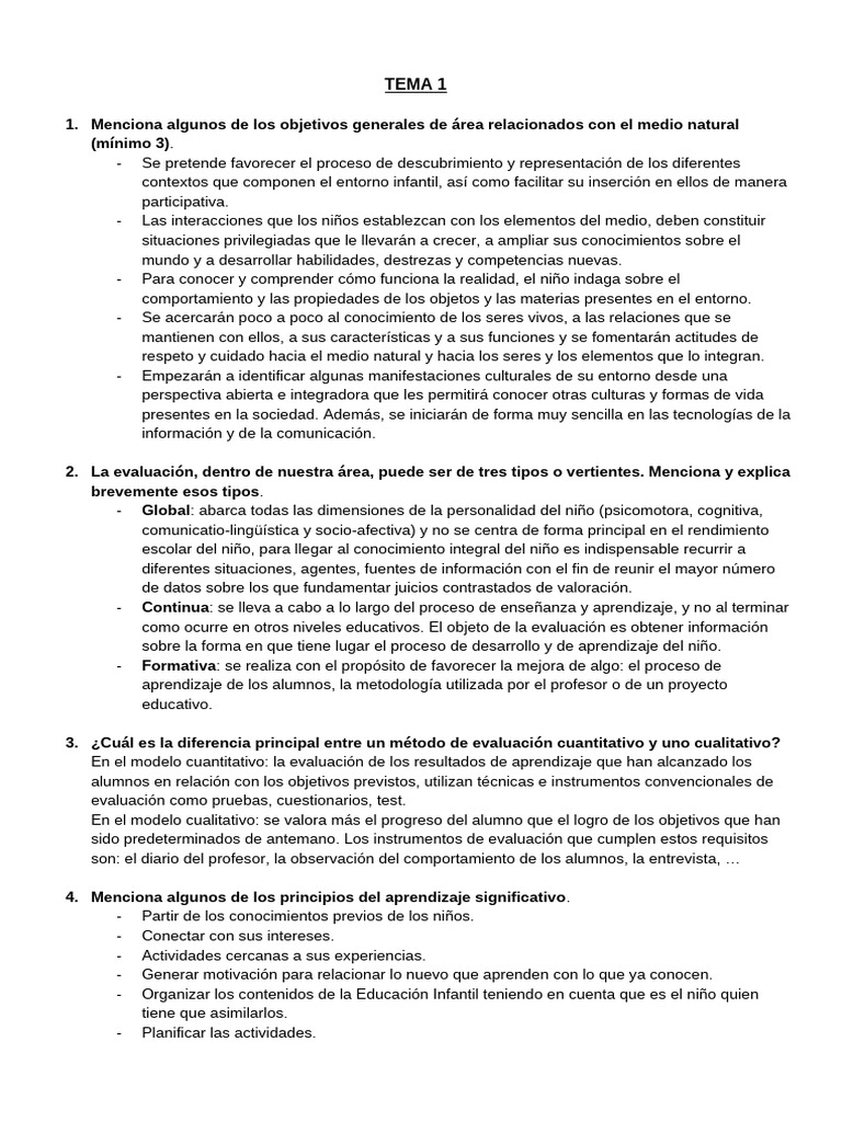 Batería de Preguntas MN Tema 1 | PDF | Evaluación | Aprendizaje
