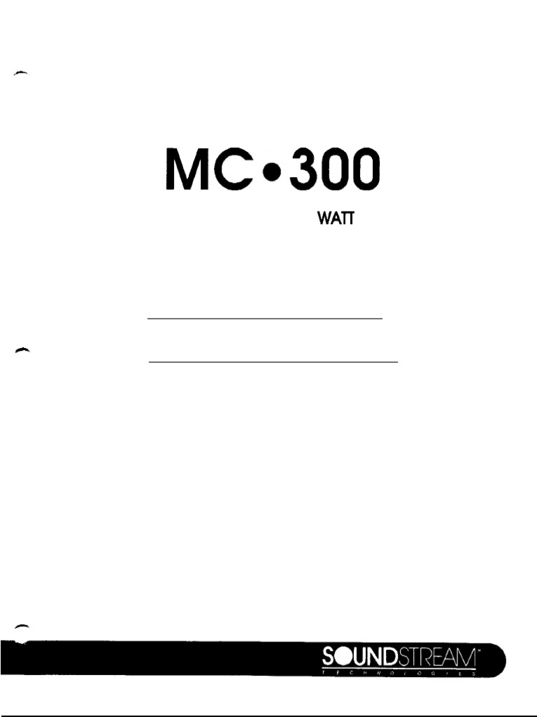 MC 300 | PDF | Loudspeaker | Amplifier