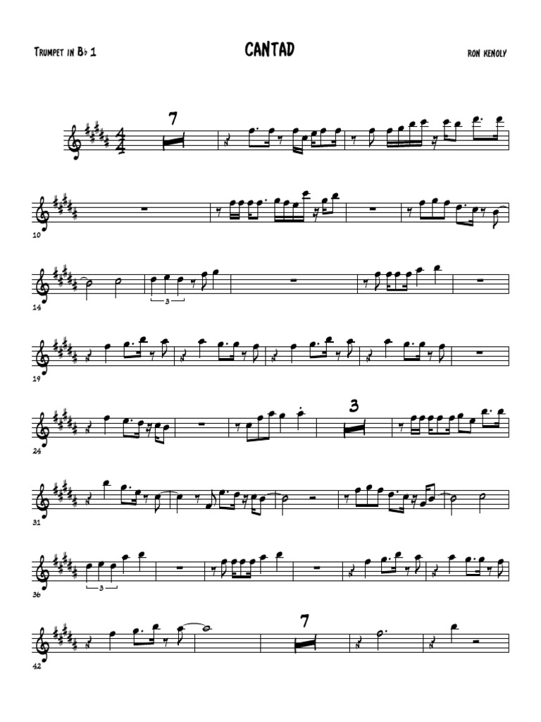 Cantad. Ron Kenoly - Trumpet in BB 1 | PDF