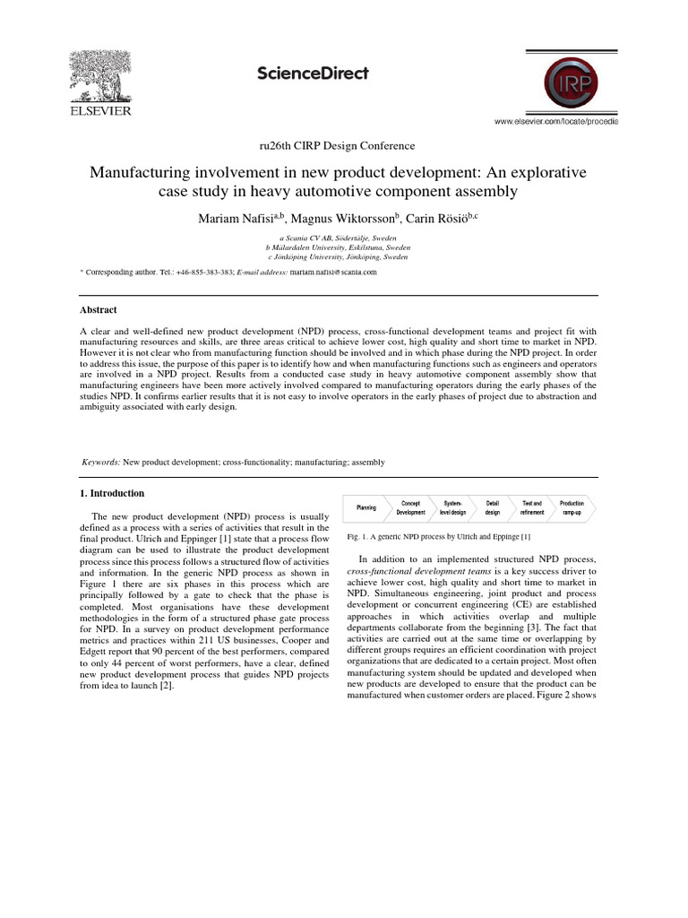 Manufacturing in NPD Projects | PDF | New Product Development | Risk