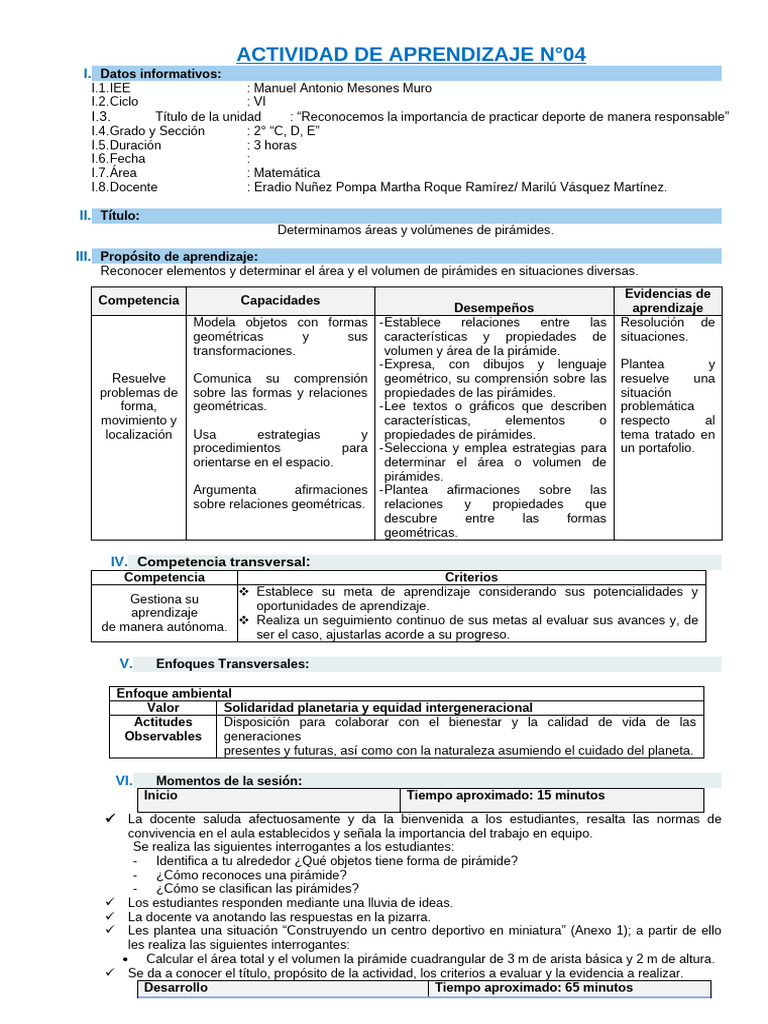 Actividad de Aprendizaje4-U7-2do Grado | PDF | Geometría Convexa | Politopos