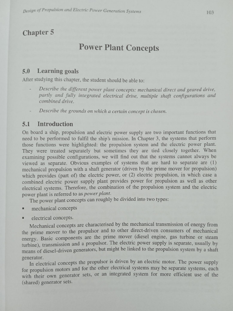 Stapersma Chapter 5 Power Plant Concepts | PDF