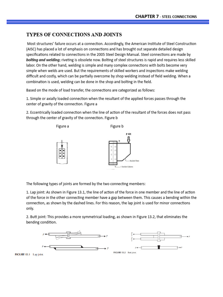 Steel Connections: Types and Design Guide | PDF | Screw | Strength Of ...