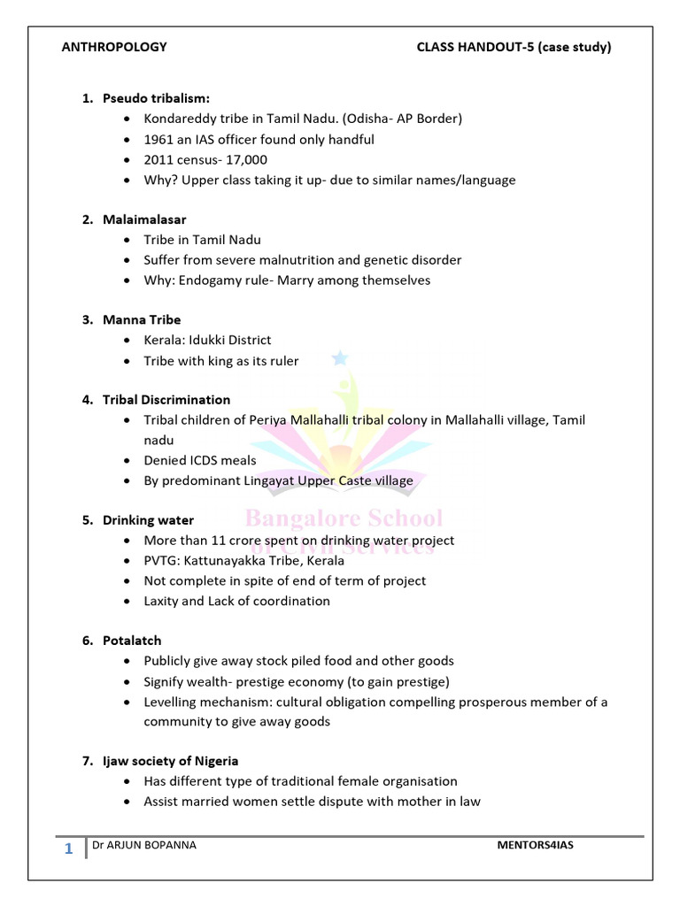 Handout 5 Case Studies Mentors4IAS | PDF | Wellness | Technology ...
