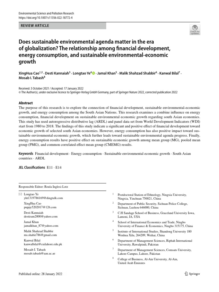 Does Sustainable Environmental Agenda Matter in The Era of ...