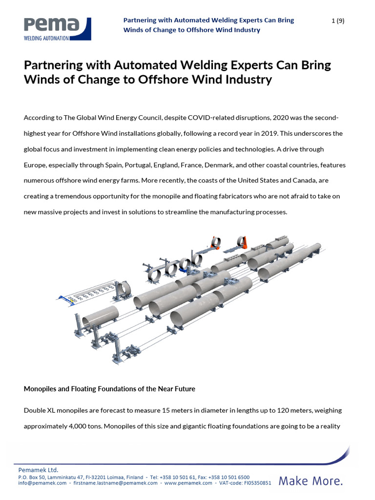 Pemamek Offshore Wind Blog | PDF | Welding | Construction