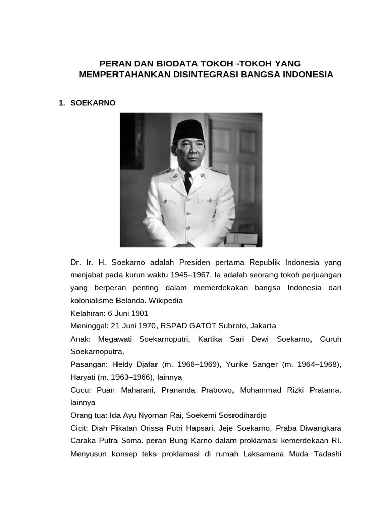 Tokoh Perjuangan Kemerdekaan Indonesia | PDF