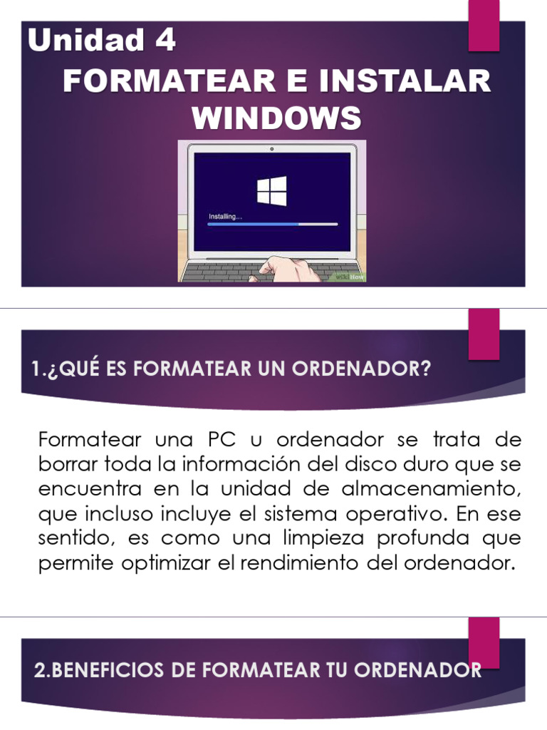 Unidad 4-Formateo e Instalacion de Windows10 | PDF | Bios | Arranque