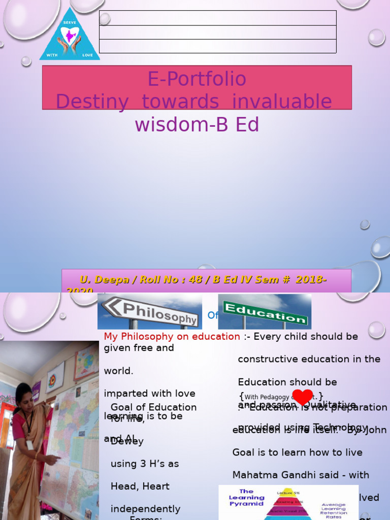 U. Deepa Roll No 48 E - Portfolio PPT 3 | PDF | Pedagogy | Liberal Arts ...