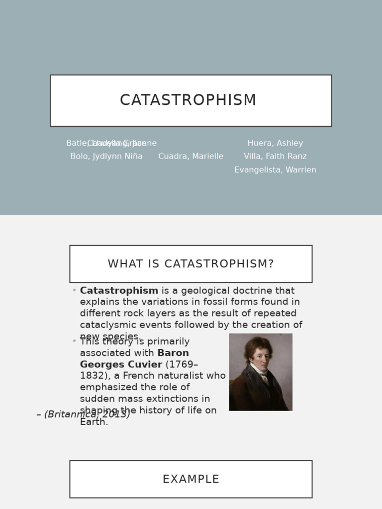 Catastrophism (Group 2 Gen Bio Final) | PDF