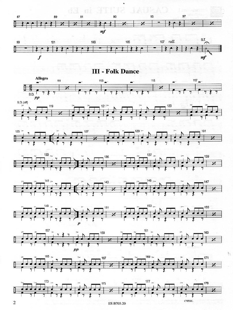 Casual Suite in Eb - Percussioni 1 Finale | PDF