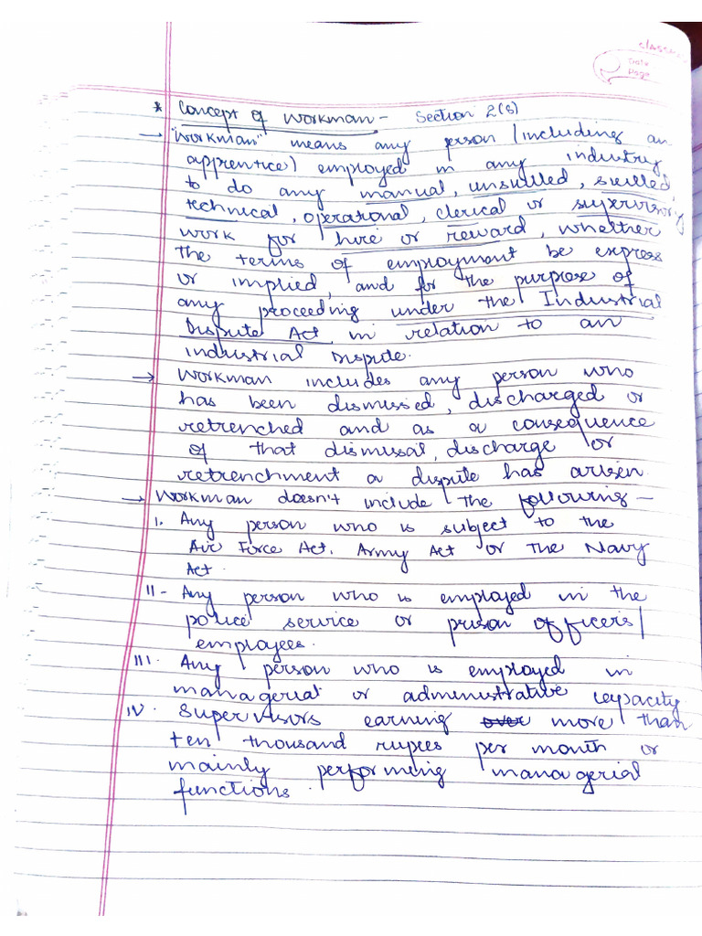 Concept of Workman | PDF