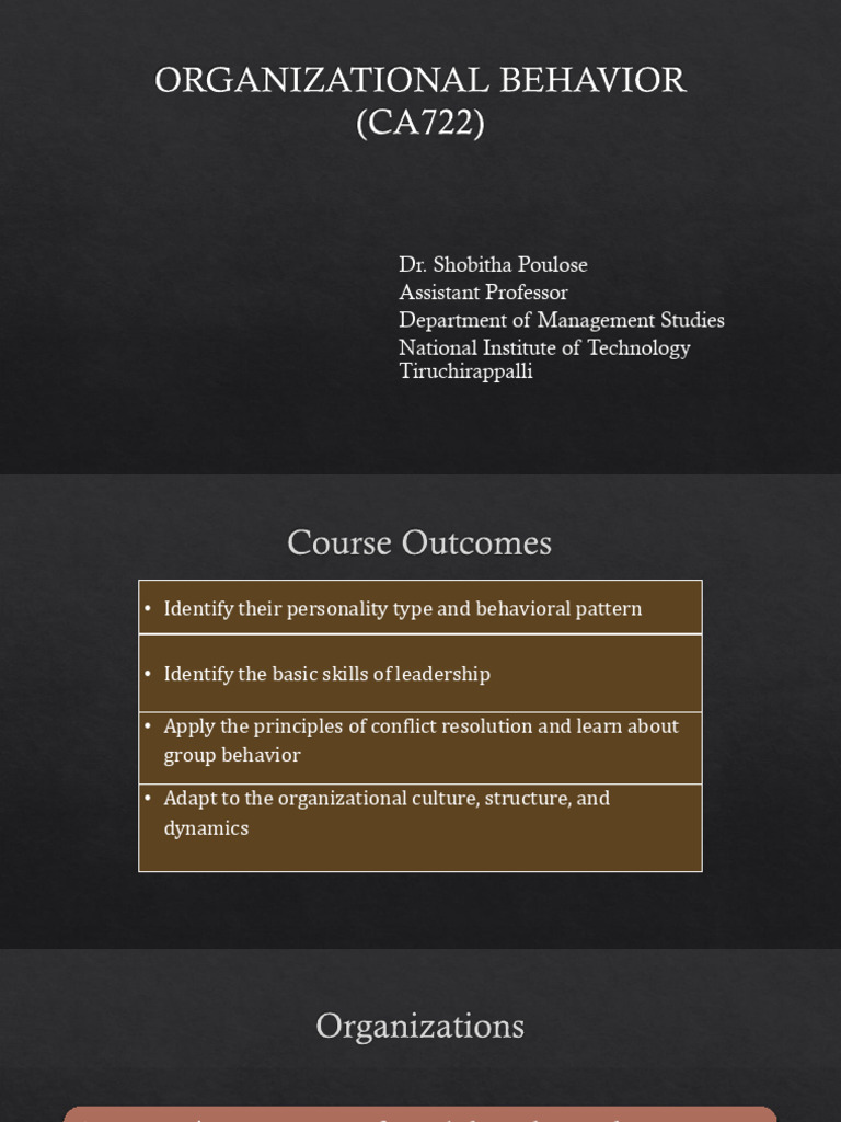 Organisational Behaviour | PDF | Extraversion And Introversion | Psychology