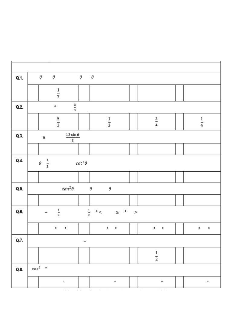 Introduction To Trigonometry-MCQ | PDF | Trigonometry | Euclidean Geometry