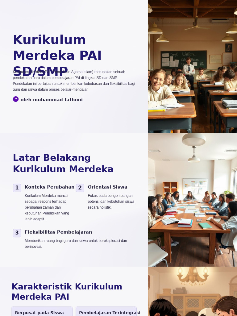 Karakteristik Kurikulum Merdeka PAI SDSMP 1 | PDF