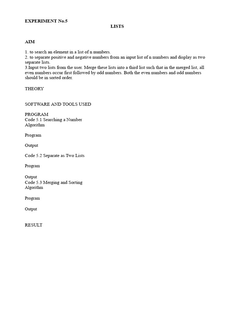 Experiment No.5 | PDF | Computers | Technology & Engineering