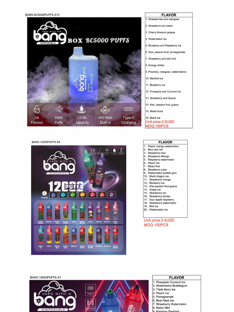 BANG Product List 202411 (2024-11-12 17 - 46 - 50) | PDF | Fruit | Berry