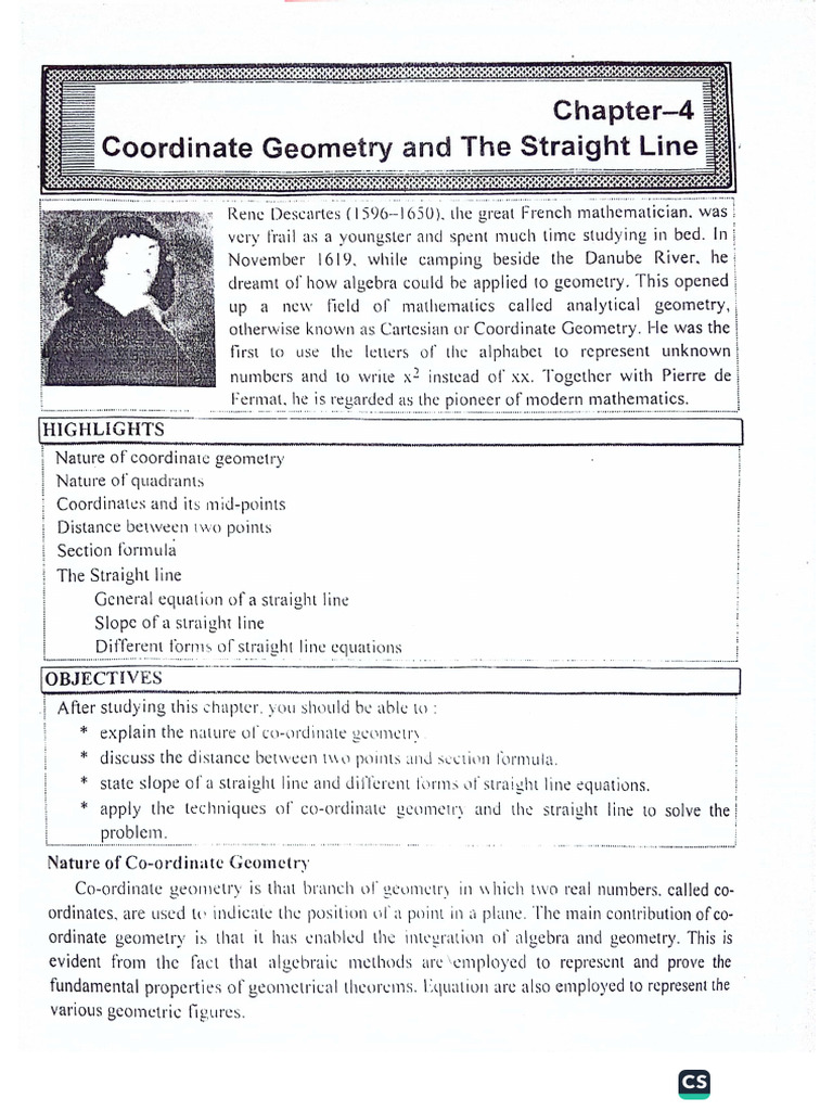 Sheet - Coordinate Geometry and The Straight Line | PDF