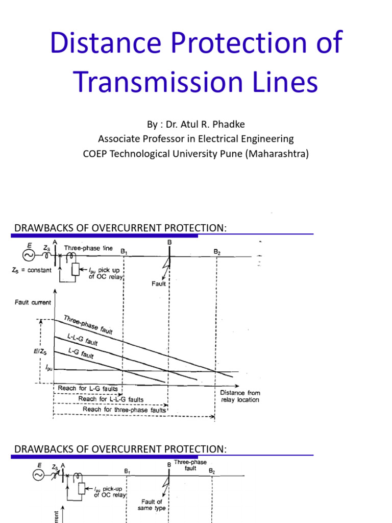 Distance Protection of TL - 2024 | PDF | Electrical Impedance | Relay