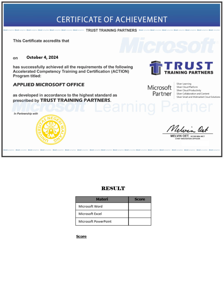 Cert. Ilham Adenan Hidayatullah | PDF