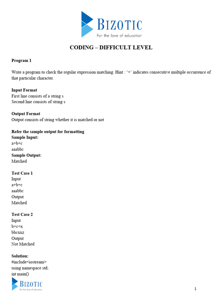 SET A - Coding Questions - DIFFICULT - VVCE | PDF | Integer (Computer ...