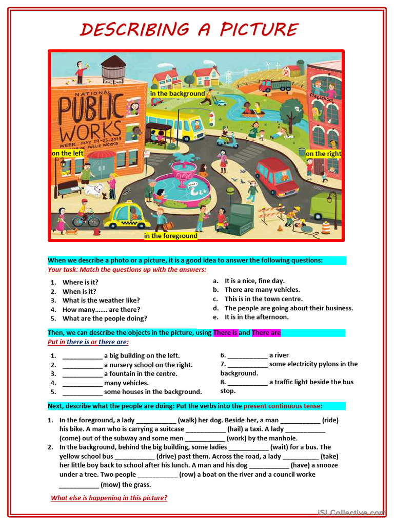 Describing a Picture: Key Questions | PDF