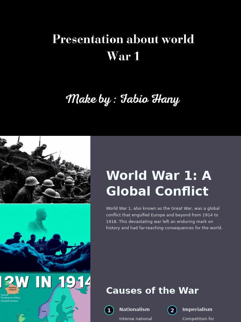 World War 1 A Global Conflict | PDF | World War I | Western Front ...