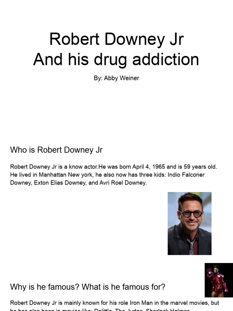 Robert Downey Jr.'s Drug Addiction Journey | PDF | Psychoactive Drugs ...