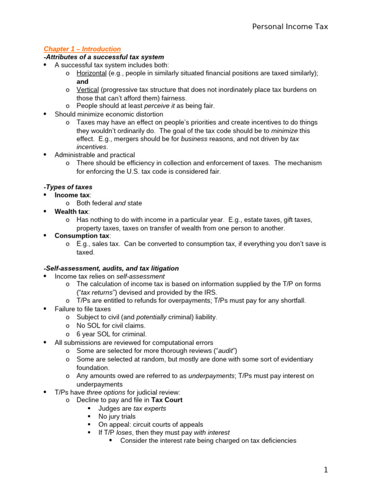 Tax Outline V | PDF | Tax Deduction | Alternative Minimum Tax