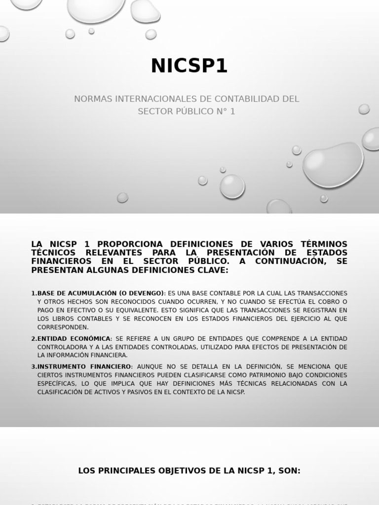 Nicsp 1 | PDF | Estado financiero | Contabilidad