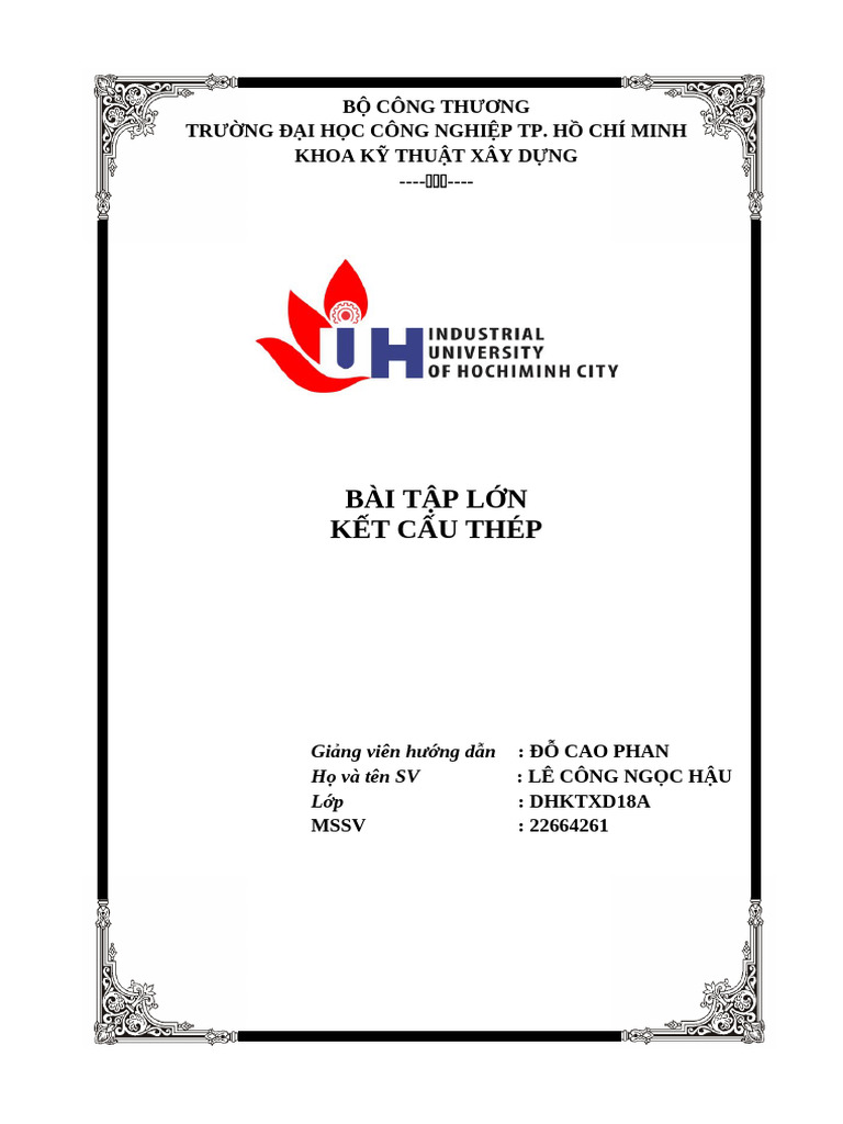 mẫu bìa IUH | PDF