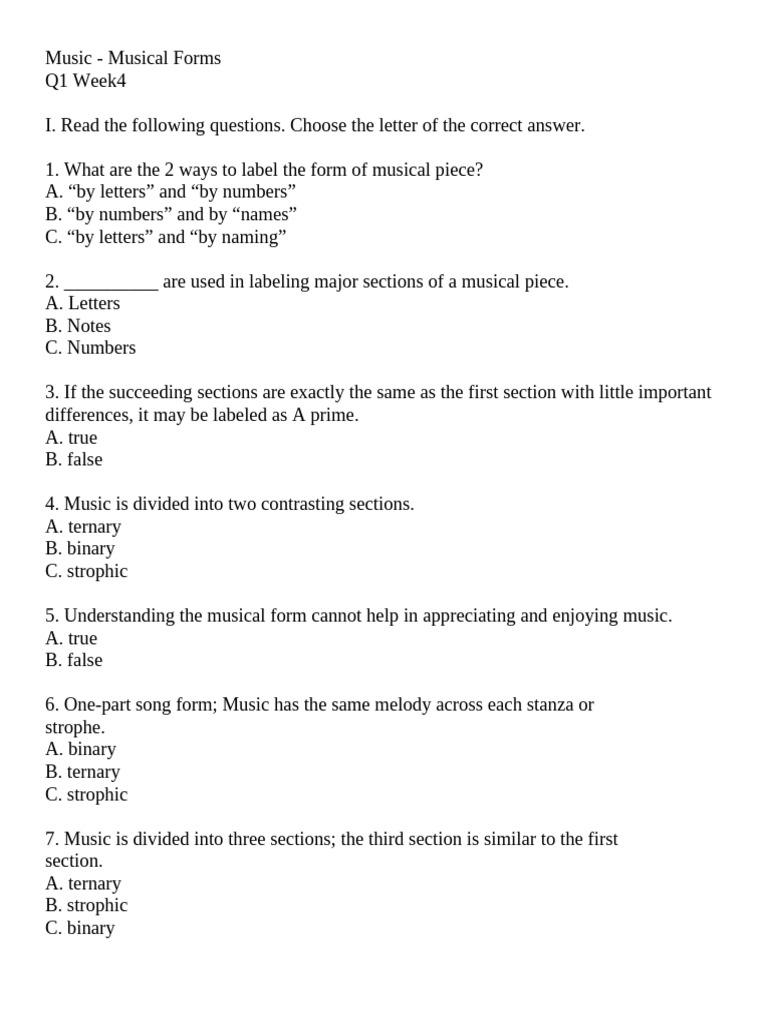 Music - Musical Forms | PDF | Art