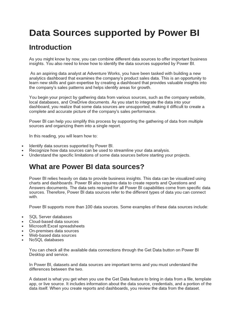 Power BI | PDF | File Format | Databases